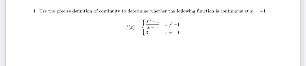 Solved Use the precise definition of continuity to determine | Chegg.com