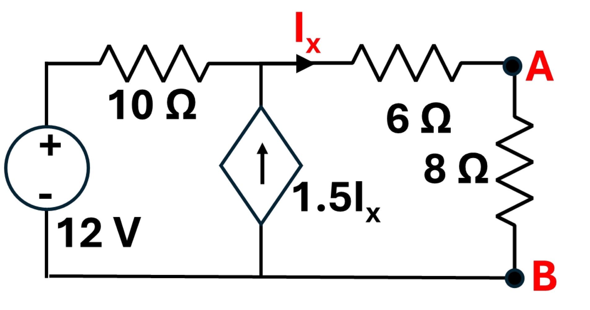 Solved Q1) ﻿Find Thevenin eqvivalent circuit across A and B | Chegg.com