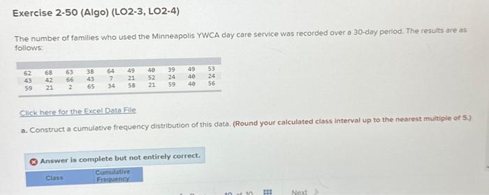 Solved Exercise 2-50 (Algo) (LO2-3, LO2-4) The number of | Chegg.com
