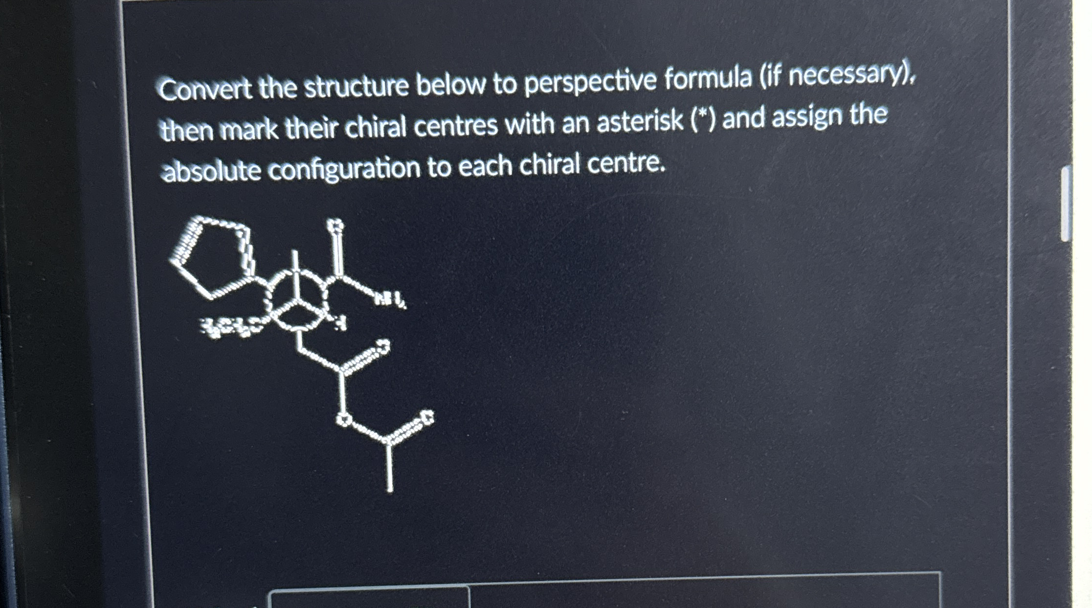 Solved Convert the structure below to perspective formula | Chegg.com
