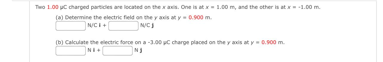 Solved Two 1.00μC ﻿charged particles are located on the x | Chegg.com