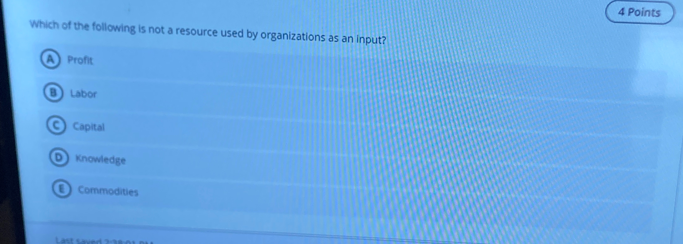Solved Which of the following is not a resource used by | Chegg.com