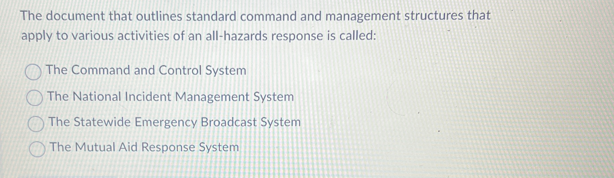 Solved The document that outlines standard command and | Chegg.com