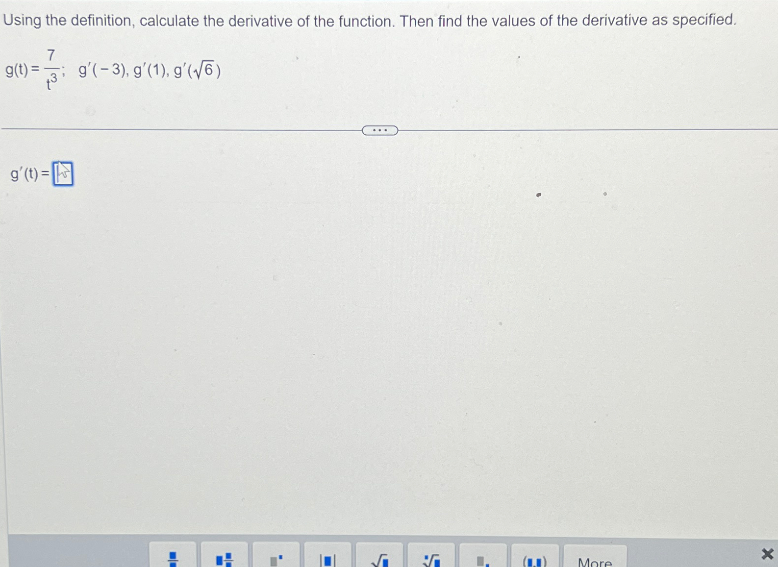 Solved Using the definition, calculate the derivative of the | Chegg.com