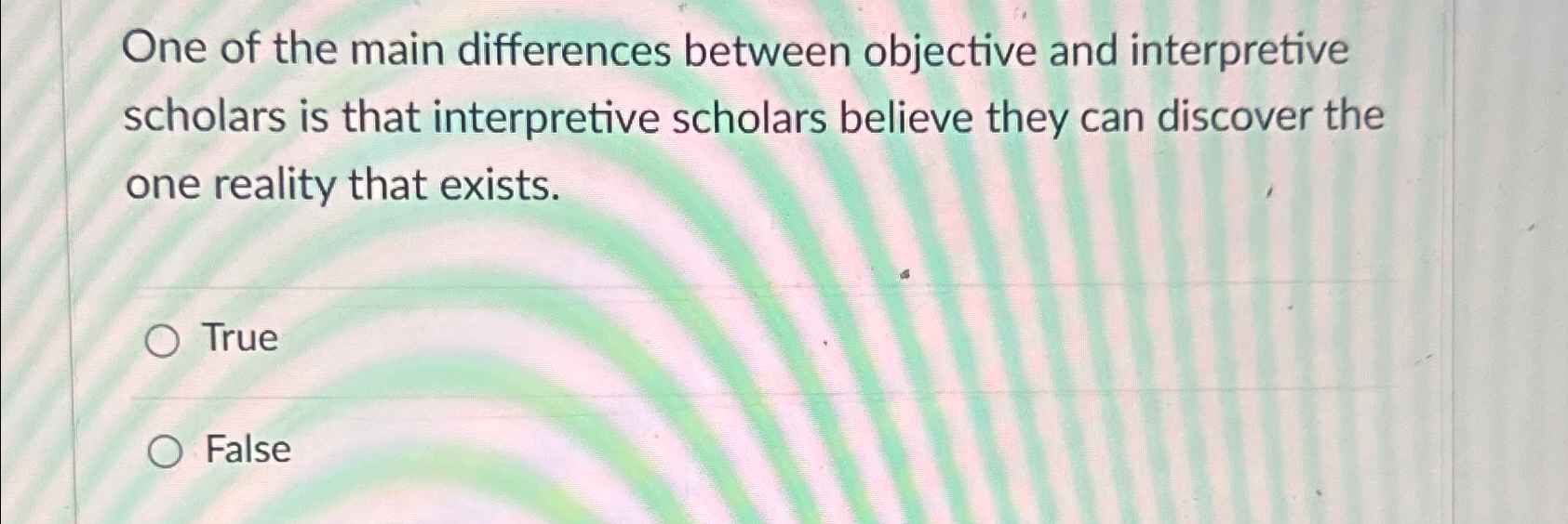 Solved One of the main differences between objective and | Chegg.com
