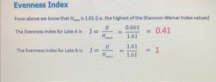 sunny aneaSimbson's Index Shannon-Weiner IndexFrom | Chegg.com