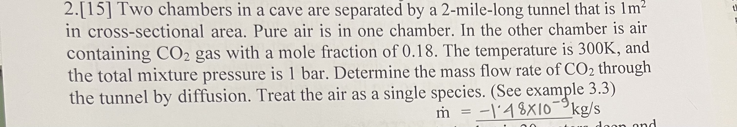 Solved 2.[15] ﻿Two chambers in a cave are separated by a | Chegg.com