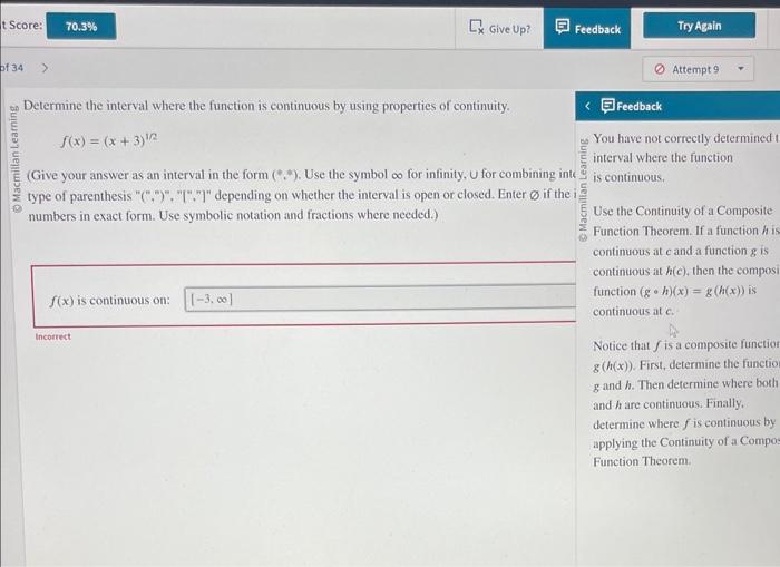 Solved Determine the interval where the function is | Chegg.com