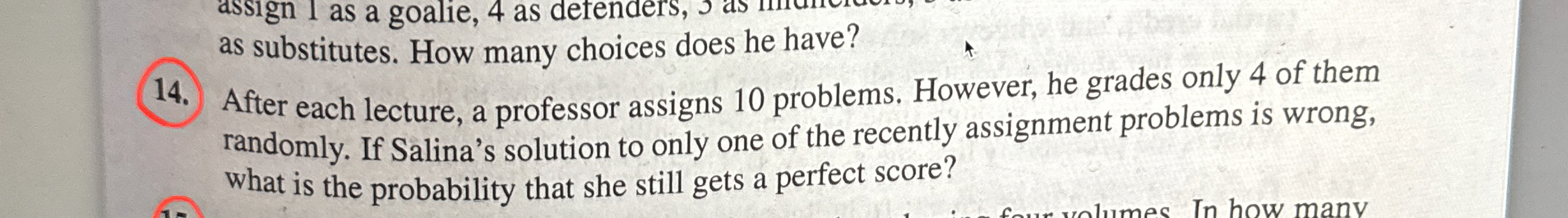 Solved After each lecture, a professor assigns 10 ﻿problems. | Chegg.com