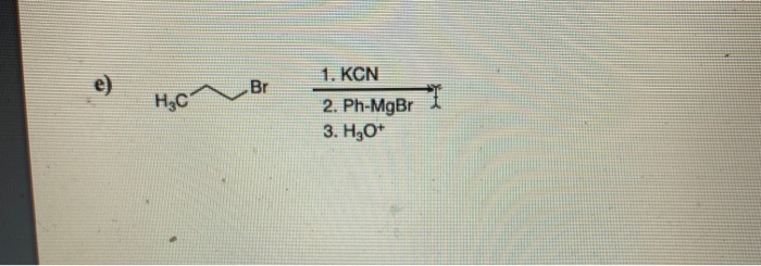 Solved Br Hac 1. KCN 2. Ph-MgBr 3. H3O+ | Chegg.com