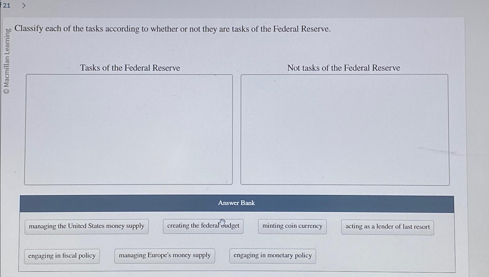 Solved Classify each of the tasks according to whether or | Chegg.com