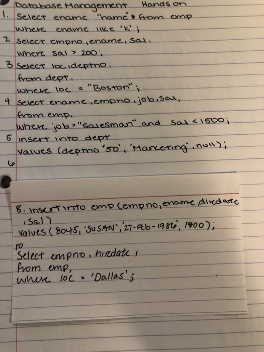 Solved Closeness Questions: Write an SQL statement for each | Chegg.com