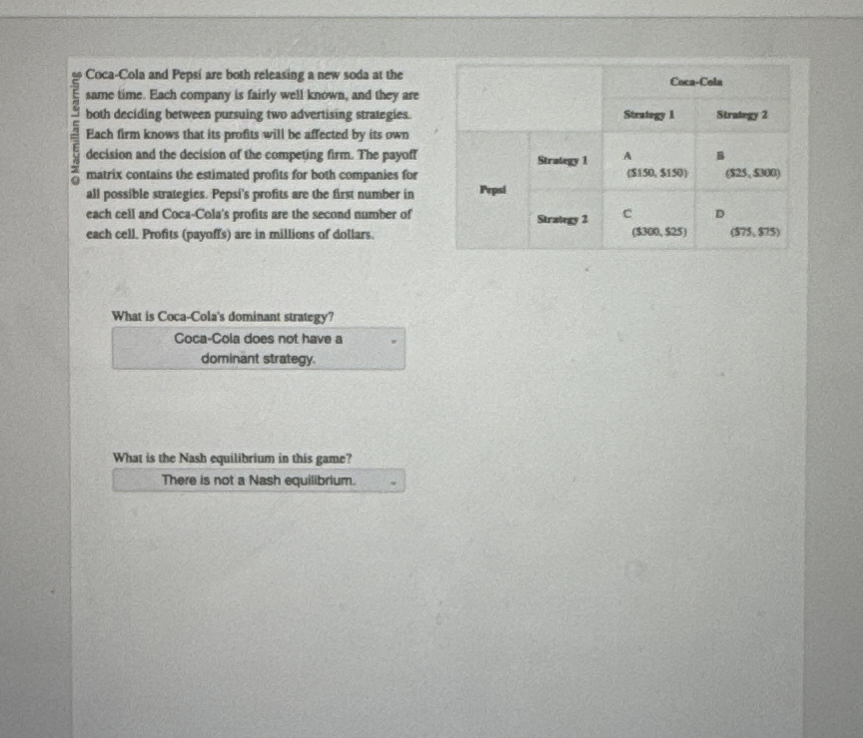 Solved Coca-Cola and Pepsi are both releasing a new soda at | Chegg.com