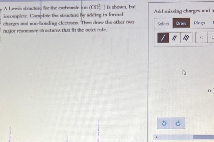 Solved A Lewis structure for the carbonate fon (CO32−) is | Chegg.com