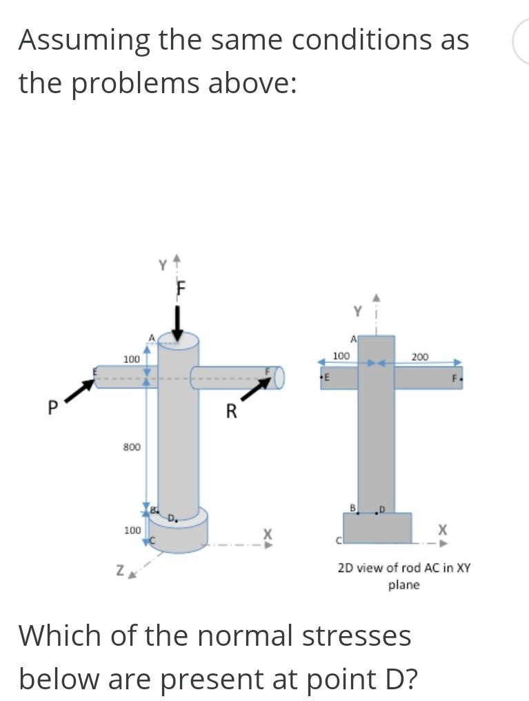 Solved Assuming the same conditions as the problems above: | Chegg.com
