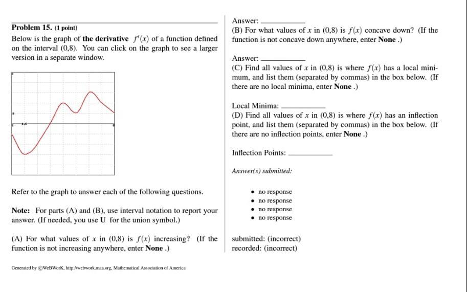 Solved Answer Problem 15 1 Point B For What Values Of 