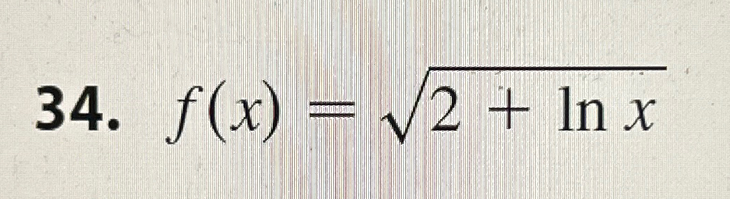 Solved f(x)=2+lnx2Differentiate f and find the domain of f. | Chegg.com
