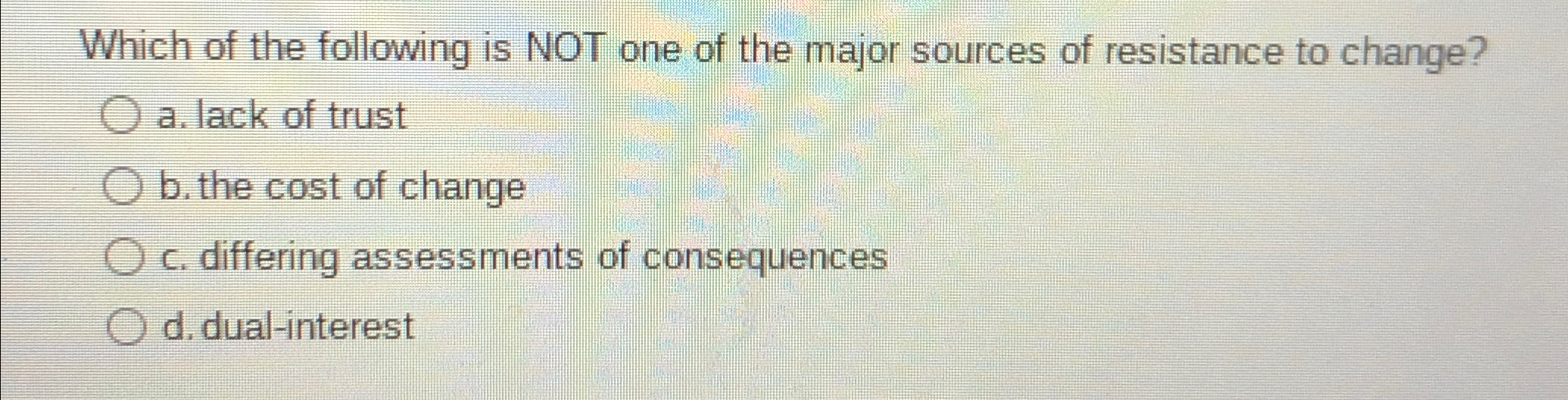 Solved Which of the following is NOT one of the major | Chegg.com