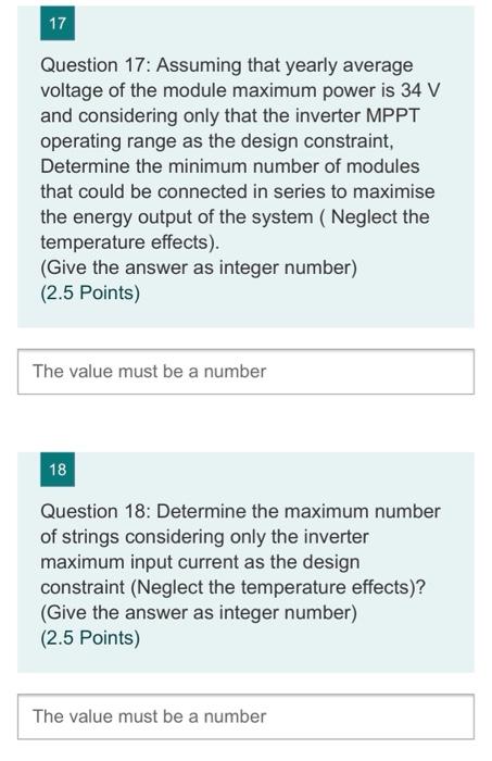 Solved Problem 8: A grid-connected PV array consisting of | Chegg.com