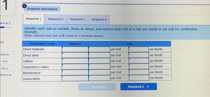 Identify each cost as variable, fixed, or mixed, and | Chegg.com