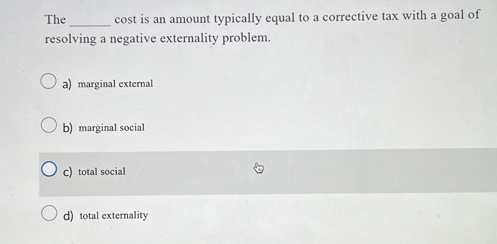 Solved The cost is an amount typically equal to a corrective | Chegg.com