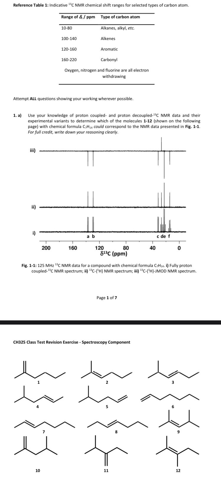 Solved Reference Table 1: Indicative ?13C ﻿NMR chemical | Chegg.com