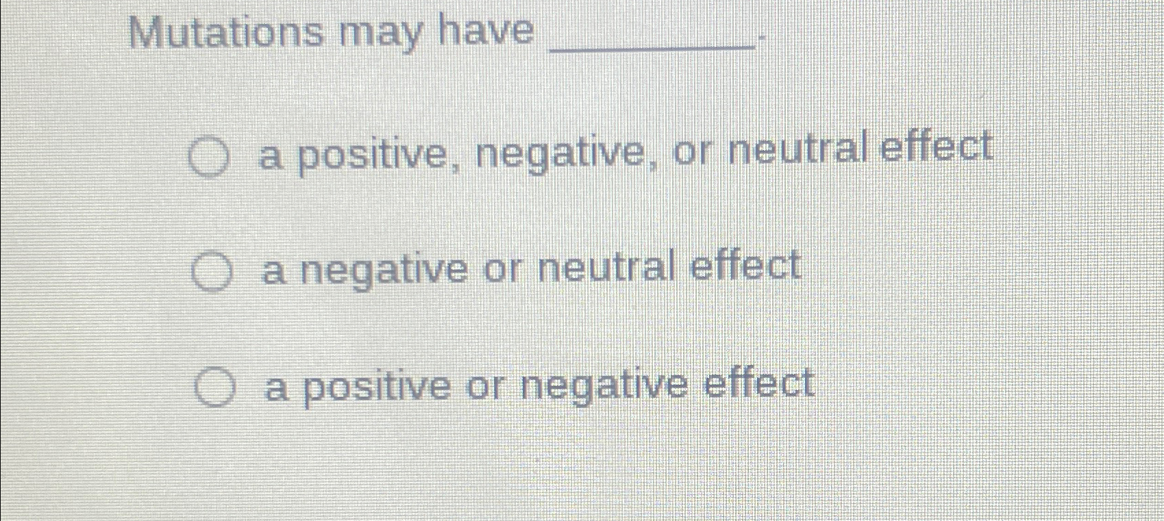 Solved Mutations may havea positive, negative, or neutral | Chegg.com
