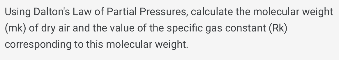 Solved Using Dalton's Law of Partial Pressures, calculate | Chegg.com