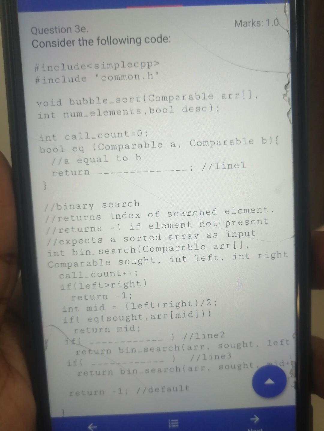 Solved Marks: 1.0 Question 3e. Consider the following code: | Chegg.com