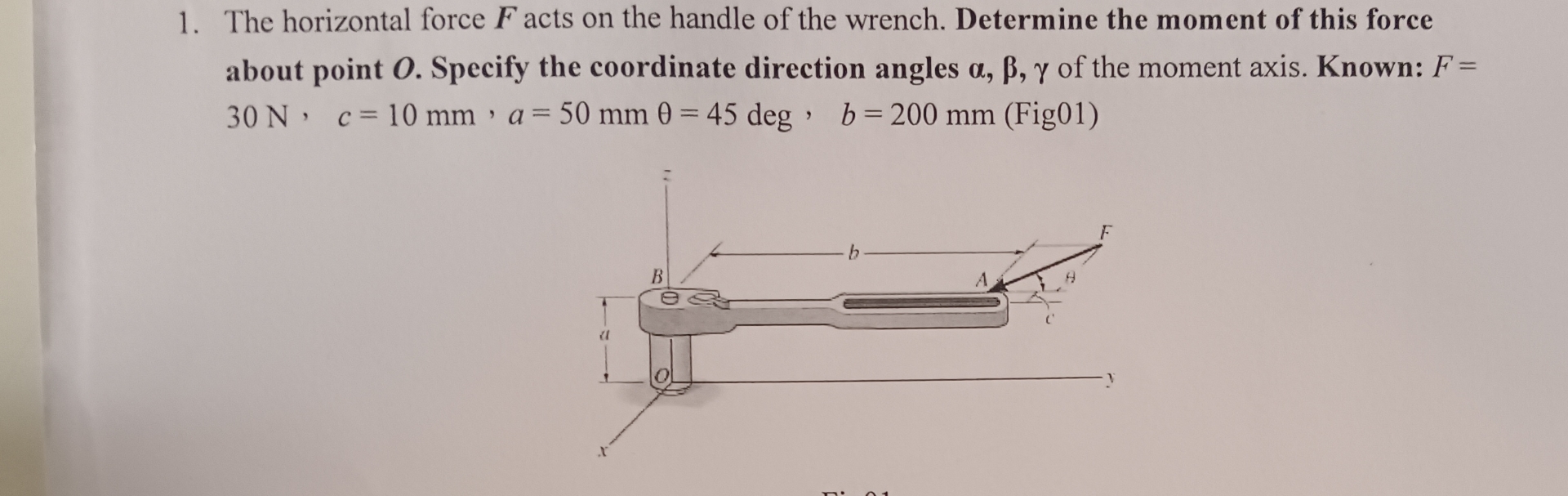 Solved The horizontal force F ﻿acts on the handle of the | Chegg.com