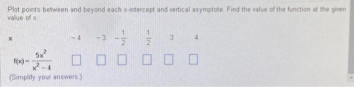Solved Plot points between and beyond each x-intercept and | Chegg.com