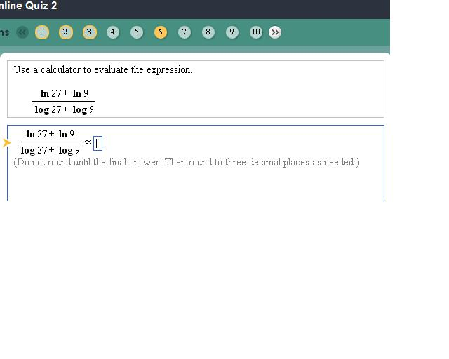 Solved Use a calculator to evaluate the expression. ln 27 + | Chegg.com