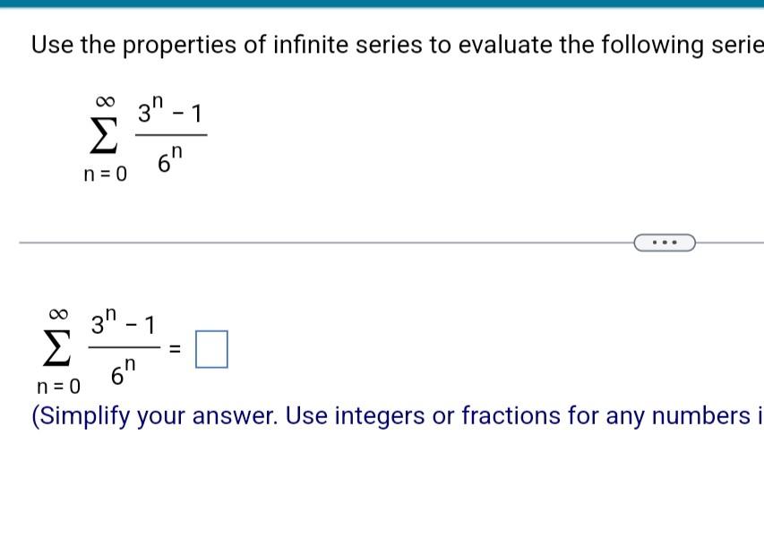 Solved Use the properties of infinite series to evaluate the | Chegg.com