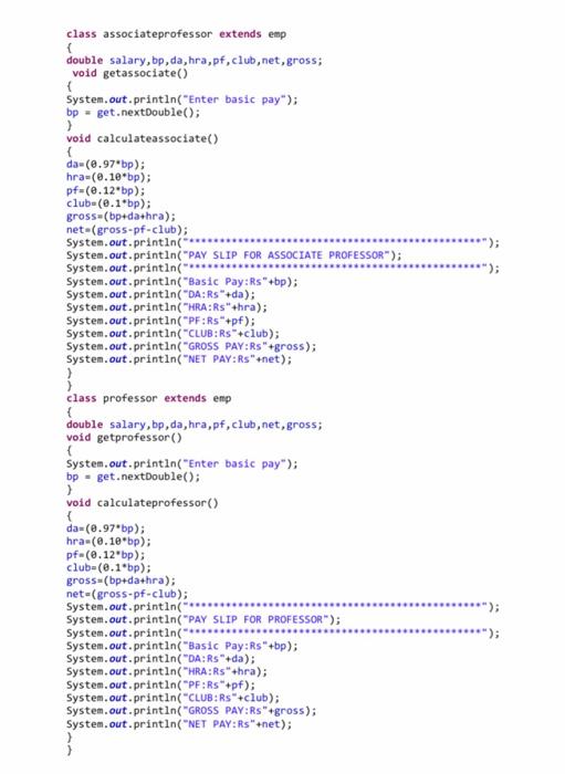 Solved Aim: To develop a java application to generate pay | Chegg.com