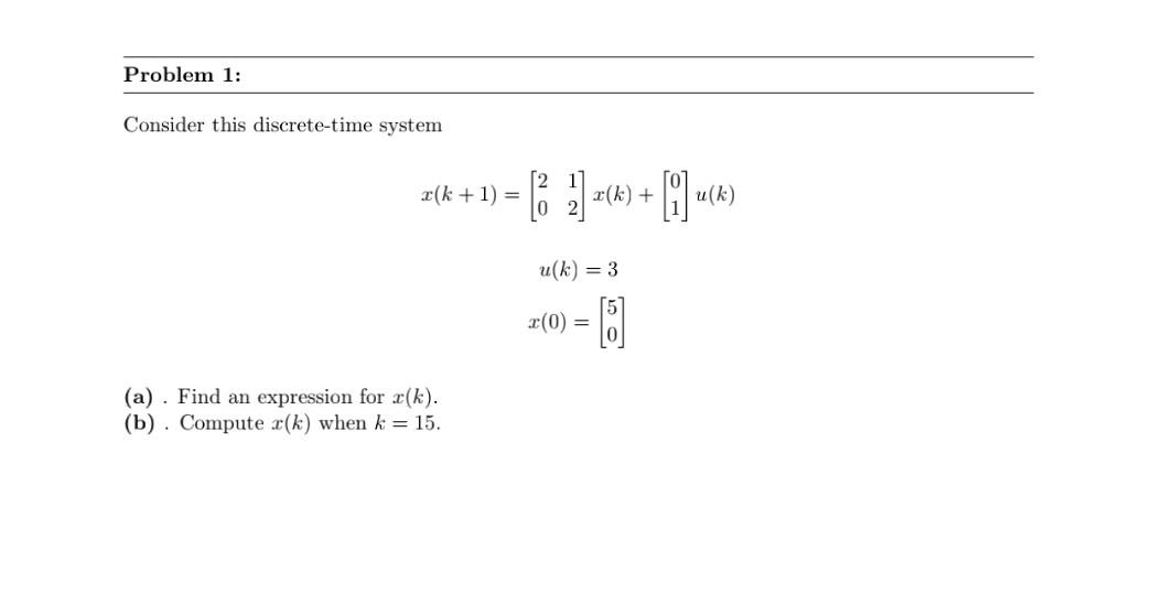 Solved Consider this discrete-time system | Chegg.com