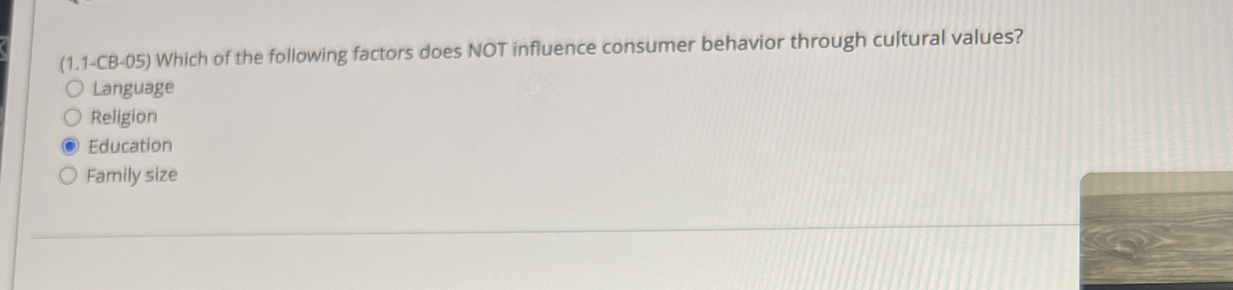 High Quality SOLUTION (1.1-CB-05) ﻿Which of the following factors does NOT | Chegg.com