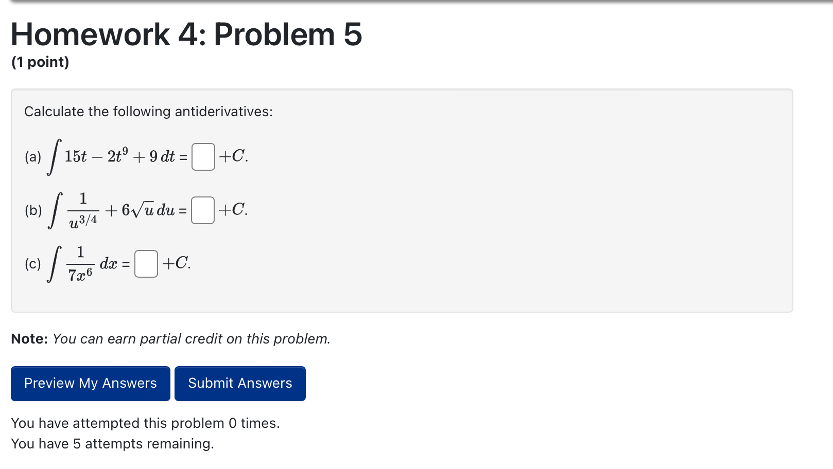 Solved Homework 4: Problem 5(1 point)Calculate the | Chegg.com Solved Homework 4: Problem 5(1 point)Calculate the | Chegg.com