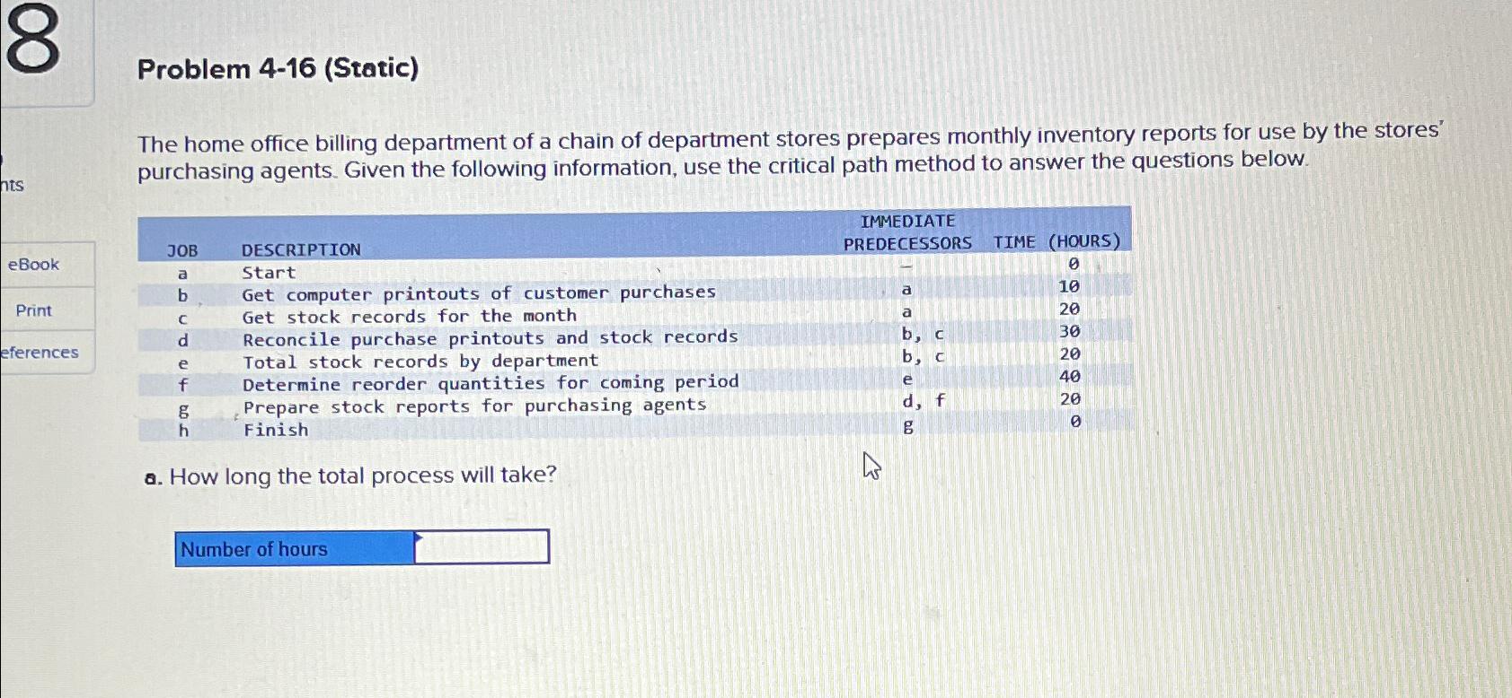 Solved Problem 4-16 (Static)The home office billing | Chegg.com