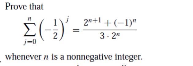 Solved Prove that Σ(-) - 2n+1 + (-1)" 3.21 j0 whenever n is | Chegg.com