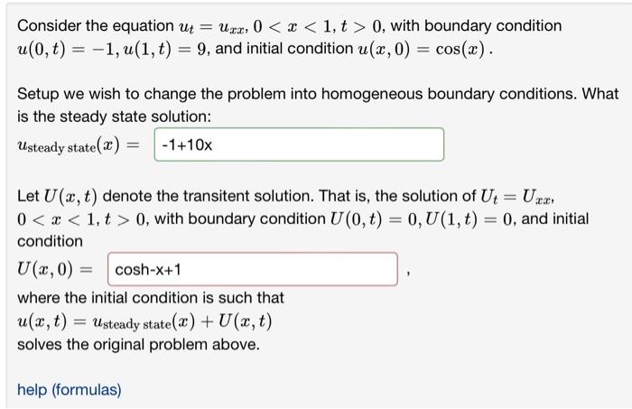 Solved Consider the equation ut=uxx,00, with boundary | Chegg.com
