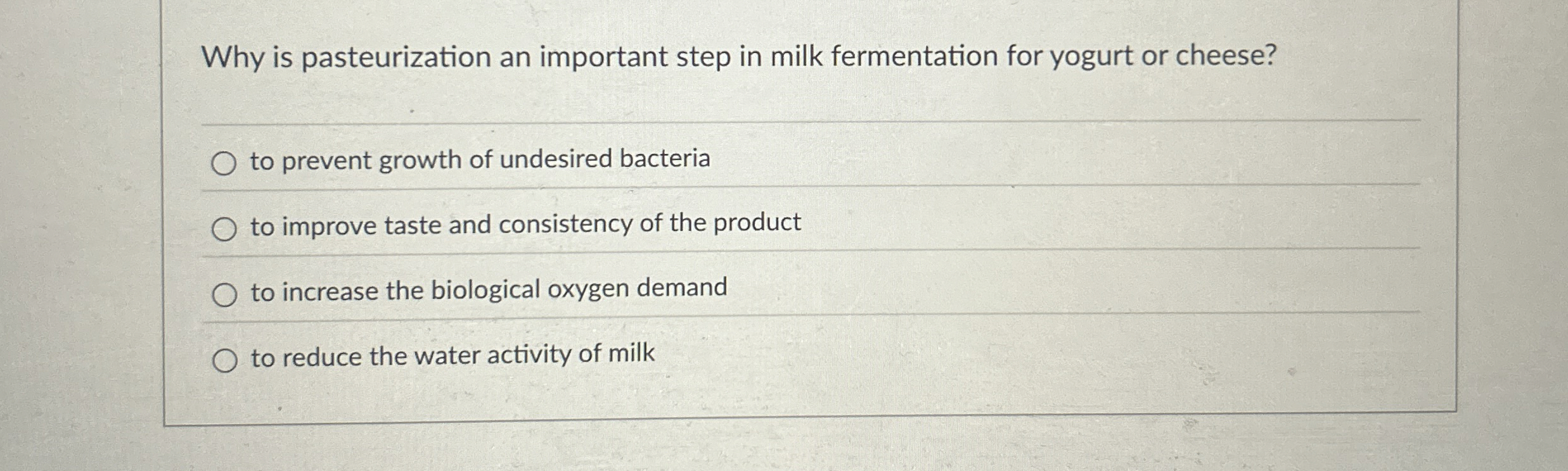 Solved Why is pasteurization an important step in milk | Chegg.com