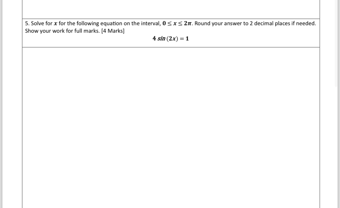 Solved Solve for x ﻿for the following equation on the | Chegg.com