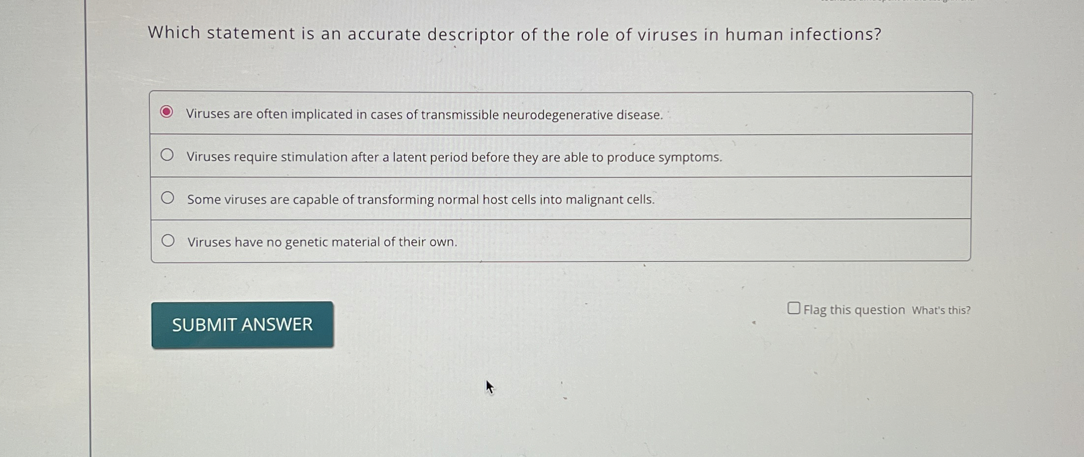 Solved Which statement is an accurate descriptor of the role | Chegg.com