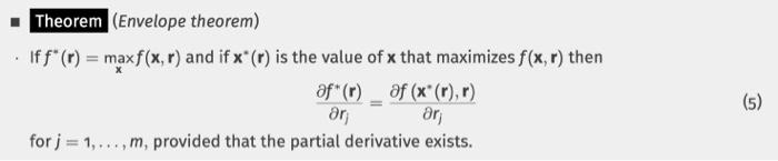 Envelope theorem. (a) Prove the general envelope | Chegg.com