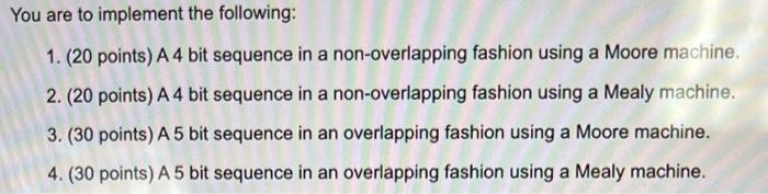 Solved 1. (20 points) A 4 bit sequence in a non-overlapping | Chegg.com