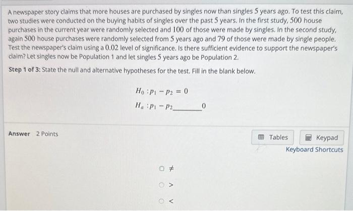 Solved A Newspaper Story Claims That More Houses Are 7175