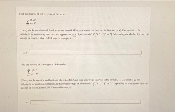 Solved Find the interval of convergence of the series. | Chegg.com