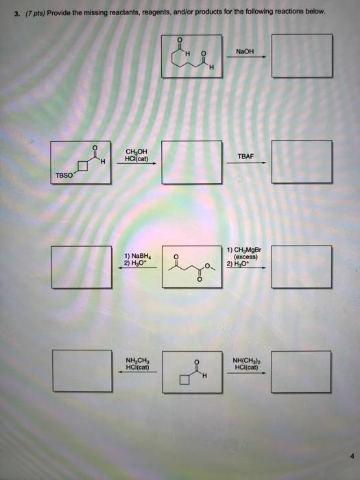 Solved Provide the missing reactants, reagents, and/or | Chegg.com