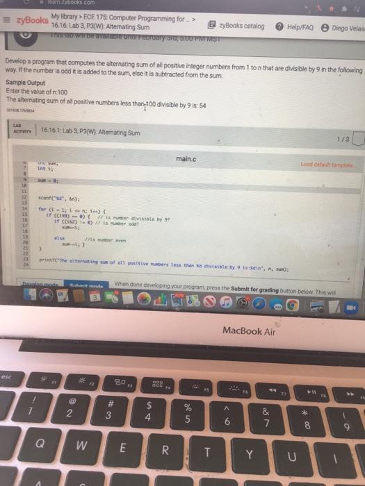 Solved DOOK.COM My library > ECE 175: Computer Programming | Chegg.com