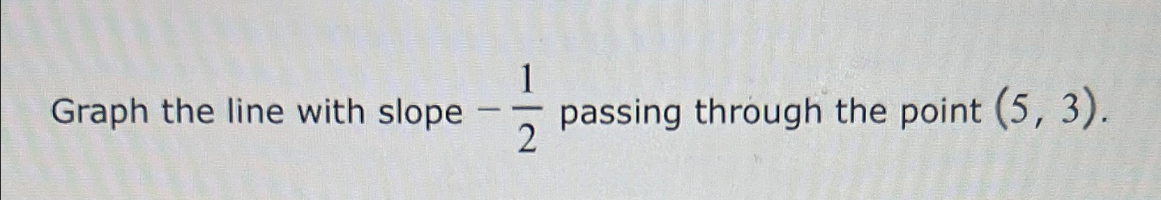 Solved Graph the line with slope -12 ﻿passing through the | Chegg.com